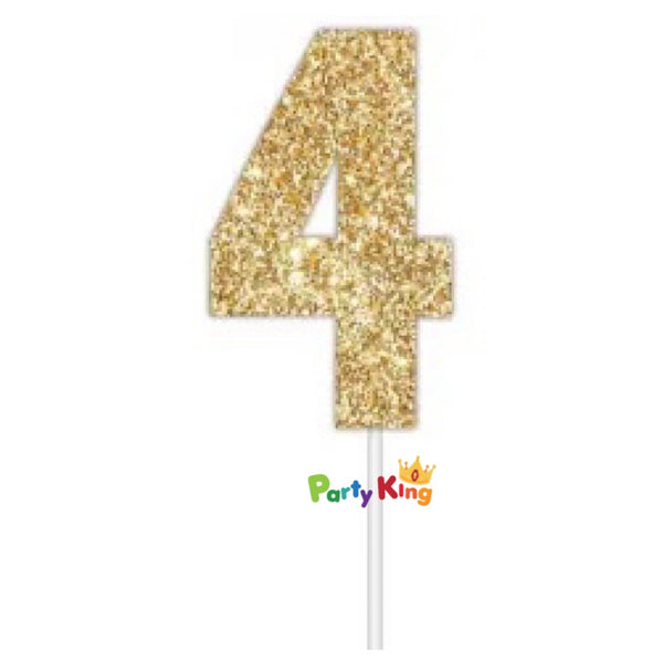 Cake Topper Gold No.4 – Party King Wanganui